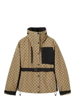 Gucci Gg Technical Fabric Jacquard Jacket - Beige