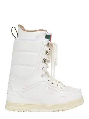 Gucci Boots With Web Leather Detail - White