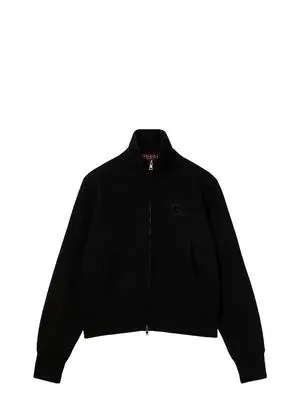Gucci Brushed Cotton Jersey Zip Sweatshirt - Black