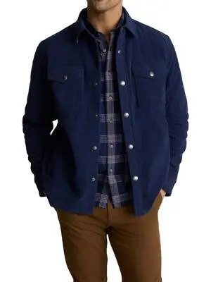 UNTUCKIT Irvine Fleece Lined Corduroy Shirt Jacket - Navy