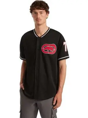 ECKO UNLTD. At Bats Button Front Top - Black