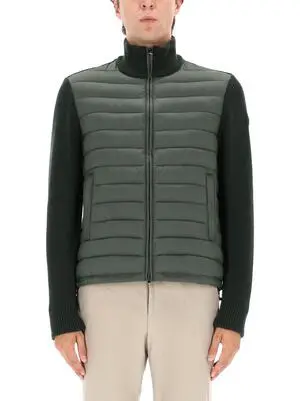 COLMAR Hybrid Jacket With Knitted Sleeves - Green