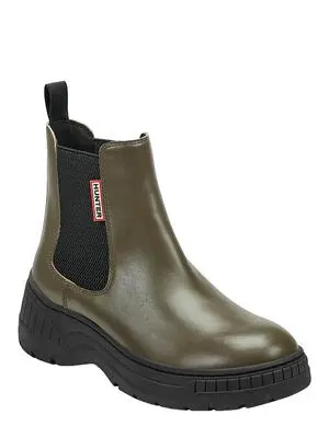 Hunter Chelsea Rain Boots - Olive Green/black