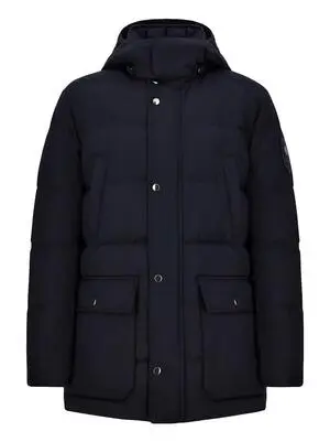 Canali Viscose-blend Down Jacket - Blue