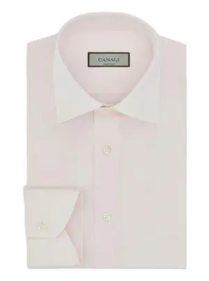 Canali Nuvola Regular Fit Cotton Shirt - Pink