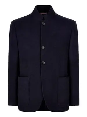 Canali Wool And Cotton Jacket - Blue