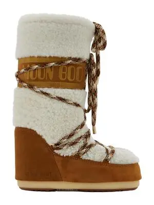 Moon Boot Icon Shearling Boots Tan