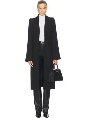 Smythe Pagoda Brando Trumpet Sleeve Coat - Black