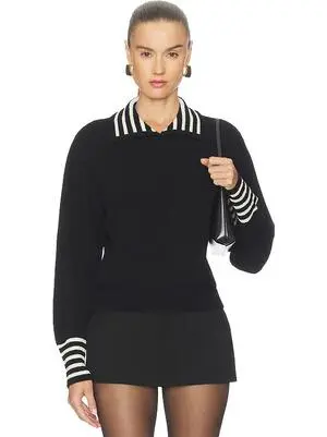 FRAME The Sailor Pull Over - Black Multi