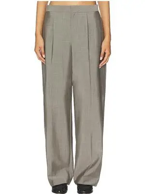 Alexander Wang Mid-rise Tailored Pant - Mink Melange