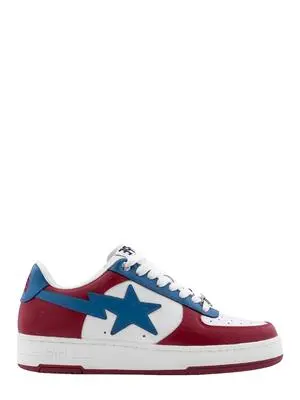 BAPE A Bathing Ape Bape Sta #3 Ostrichin Sneakers Red/blue