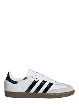 Adidas Samba Og Patent Stripe Sneakers - Cloud White/core Black/gum