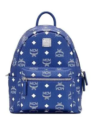 Mcm Stark Backpack Visetos - Blue