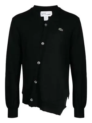 Comme Des Garçons X Lacoste Small Logo Cardigan - Black