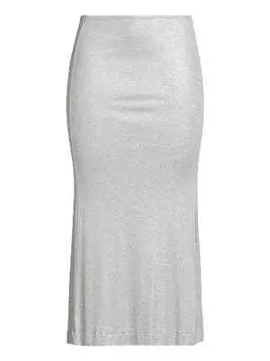 Majestic Filatures Midi Skirt In Viscose And Elastane - Light Grey