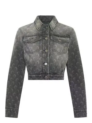 MARINE SERRE Marine Serre Moon Laser Denim Jacket Grey