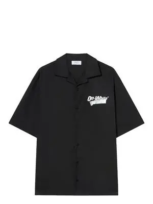 Off-White Tape Logo Bowling Shirt - Black