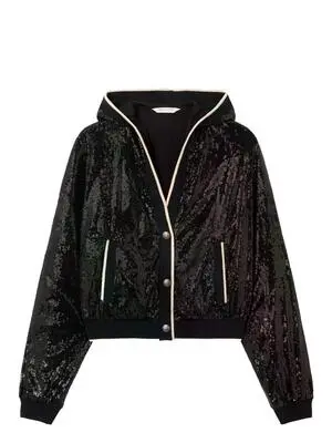 PALM ANGELS Curved Logo Sequin Jacket