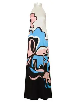 Rebecca Vallance Halter Barbados Breeze Maxi Dress - Blue