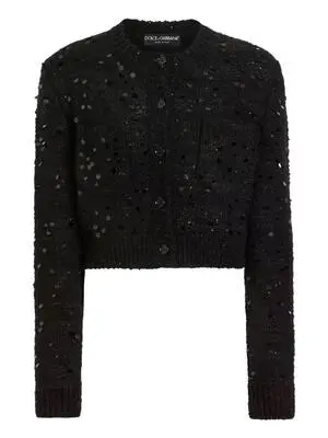 Dolce & Gabbana Sequin-embellished Cardigan - Black