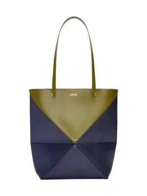 Loewe Panelled Geometric Tote Bag - Blue