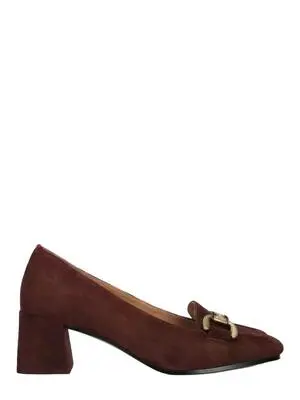 BIBI LOU Buckle Heeled Loafers - Brown