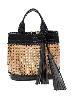 ISLA Woven Tassel Tote Bag - Neutrals