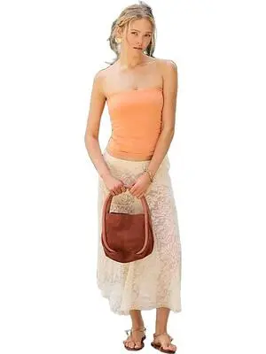 Free People Barlow Suede Bucket Bag Rust