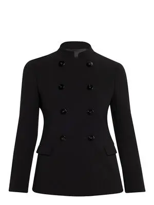 GIORGIO ARMANI Stretch Wool Crepe Double-Breasted Blazer