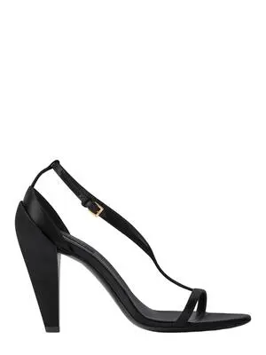 Givenchy Satin Heeled Sandals - Black