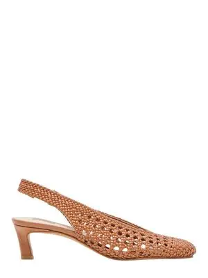 DOLCEVITA Fawne Woven Slingback Heels - Saddle Woven Stella