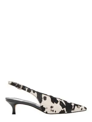 DOLCEVITA Alenna Slingback Heel - Black White Taurus Calf Hair