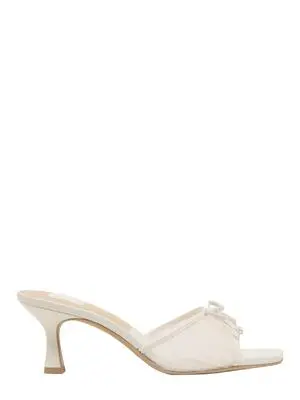 DOLCEVITA Galen Bow Mules - White Tulle