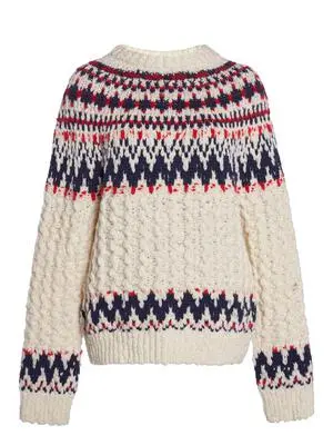 MONCLER Fair Isle Wool-Blend Top