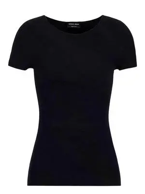 GIORGIO ARMANI Short-Sleeved Knitted Top