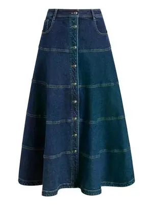 Cinq À Sept Wilhelmina Long Skirt - Blue