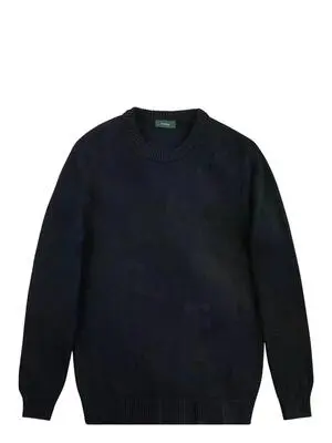 ZANONE Crew-neck Cotton Sweater - Blue