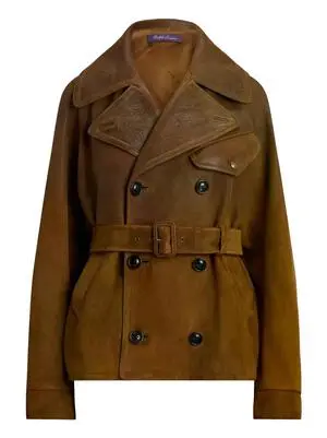 Ralph Lauren Belted Suede Jacket - Brown