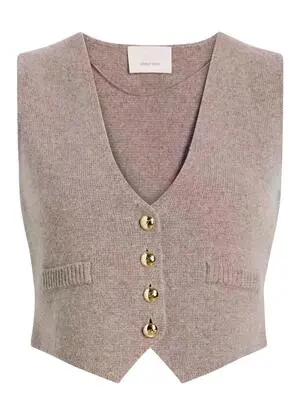 Cinq À Sept Mykah Cashmere Buttoned Gilet - Brown