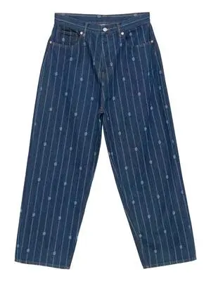 Drole De Monsieur Striped Jeans - Blue