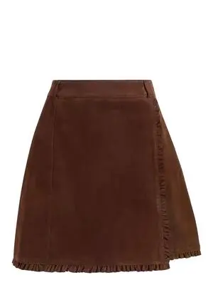 Cinq À Sept Scotlyn Ruffled Mini Skirt - Brown