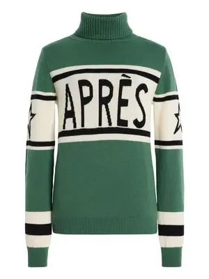 Perfect Moment Intarsia-knit Turtleneck Sweater - Green