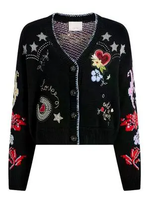 Cinq À Sept Embellished Cardigan - Black