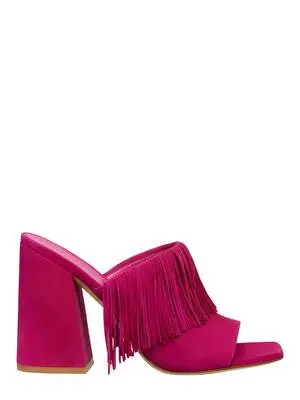 STUART WEITZMAN 100mm Tia Fringed Heeled Sandals - Pink