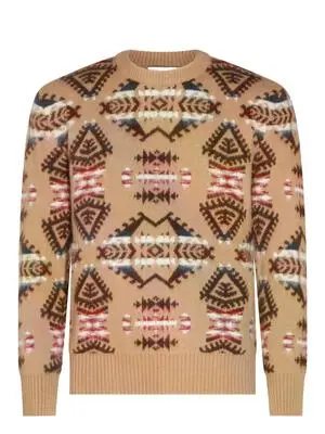 Altea Geometric-pattern Sweater - Neutrals