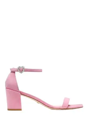 STUART WEITZMAN Simple Heart Crystal Sandals - Pink