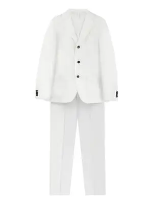 Incotex Chinolino Single-breasted Suit - White