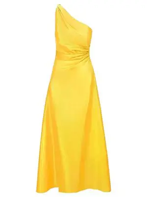 Staud One-shoulder Midi Dress - Yellow