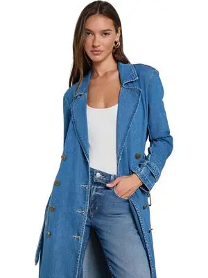L'Agence Bradley Denim Trench Coat - Figueroa