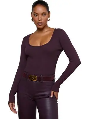 L'AGENCE Elara Scoopneck Bodysuit